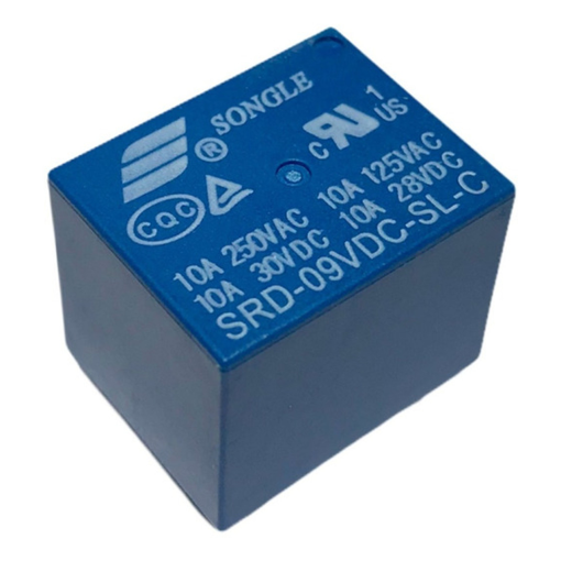 General Purpose Relay SPDT (1 Form C) 9VDC Coil 10A Through Hole 5 Pin ...