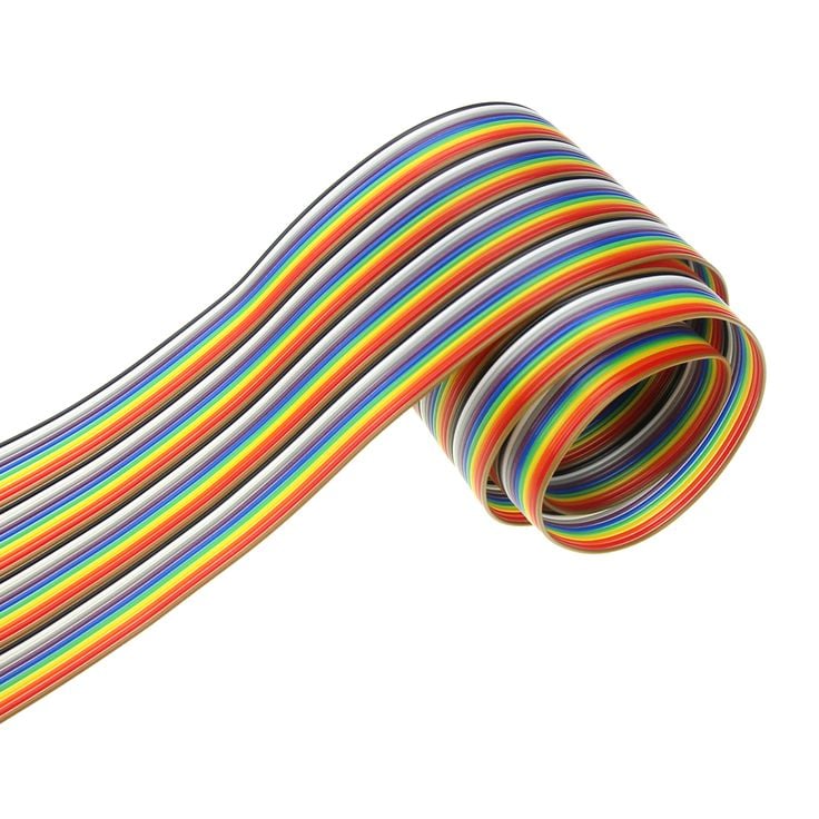 Multicolor Flat Ribbon Cable 40 Wire 1.1mm Pitch 1 meter
