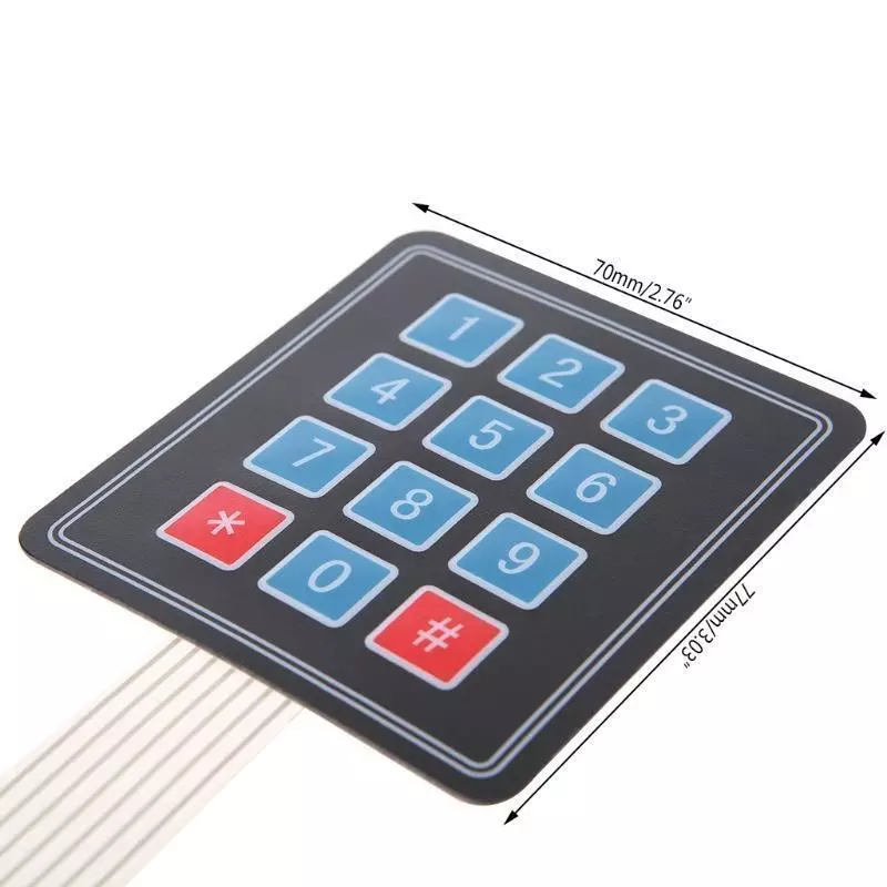 Keypad 4x3 Self-Adhesive 12 key