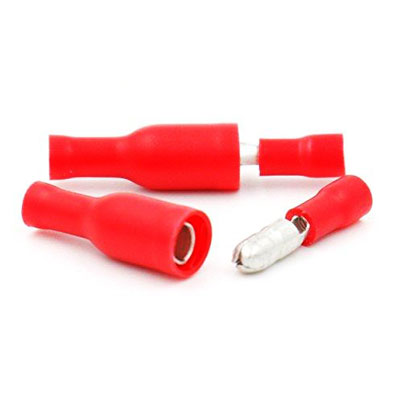 Gauge Male-Female Solderless Crimp Bullet Connectors R-8 | Makers ...