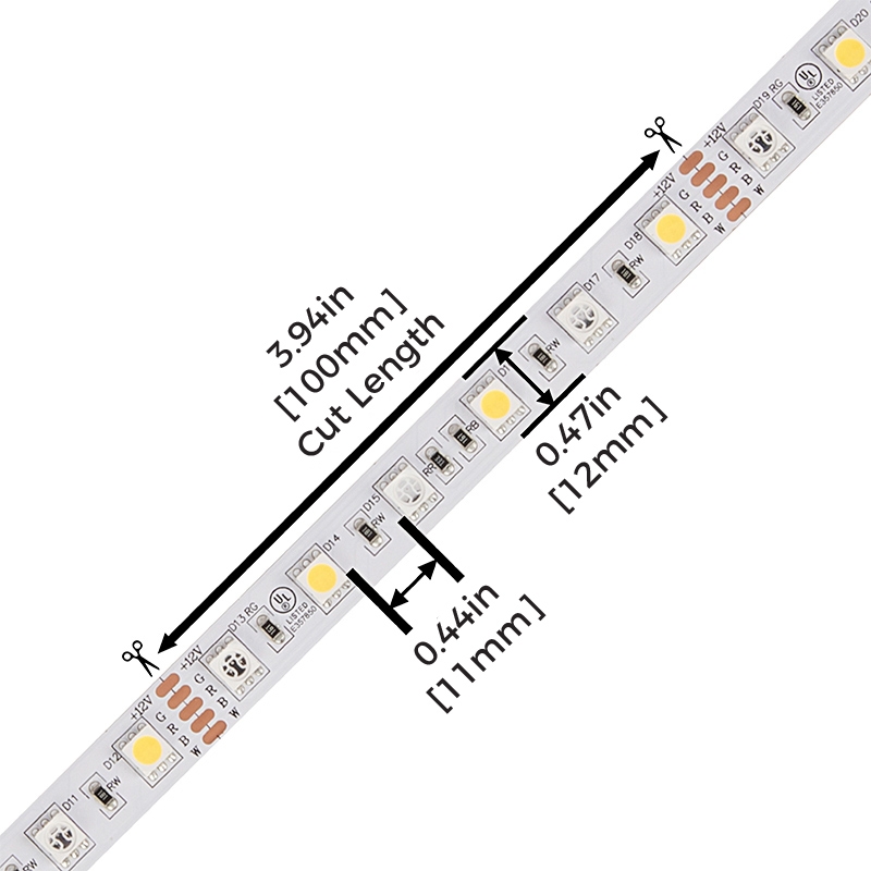 RGBW LED Strip Light 60LEDs/m 24V | Makers Electronics