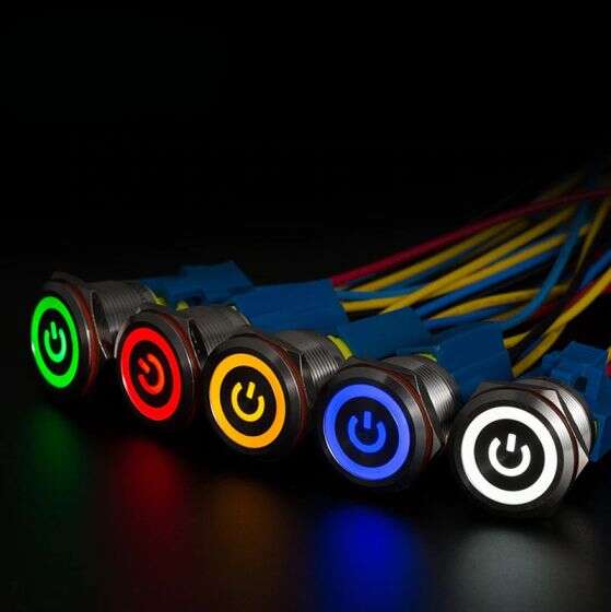 5 Amp Plug 5 X Round 16mm Push Button Switch Red Green LED Signal Light ...