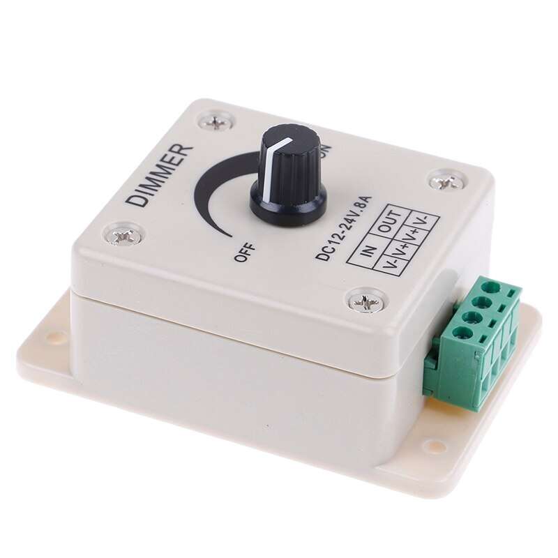 DC 12-24V 8A Adjustable Dimmer Switch Control For Single Color LED ...