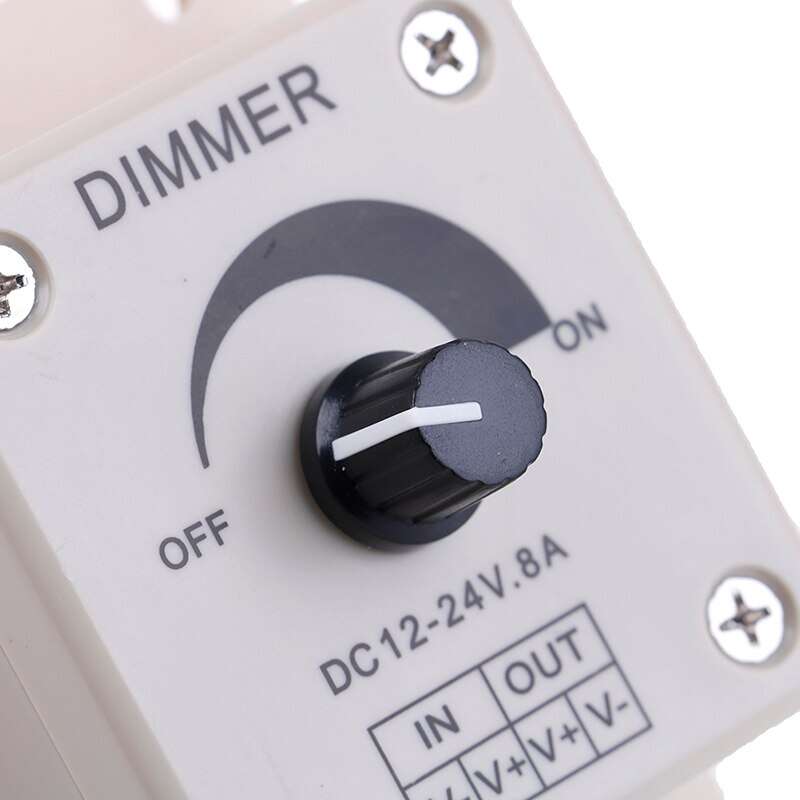 DC 12-24V 8A Adjustable Dimmer Switch Control For Single Color LED ...