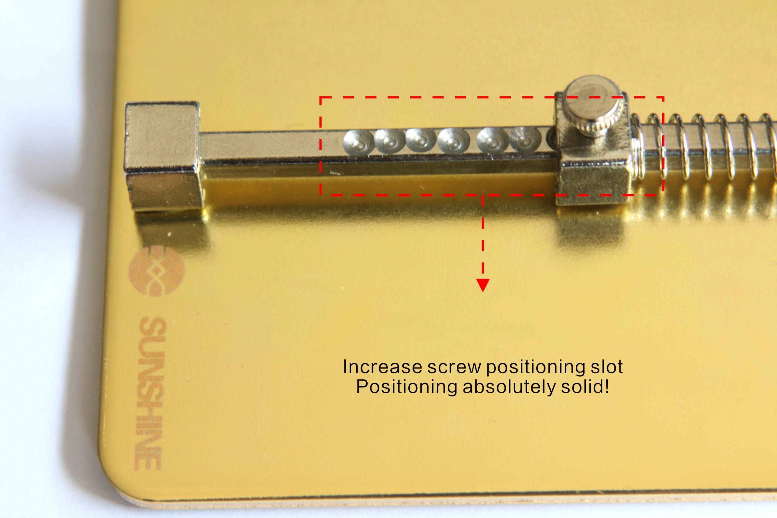 SUNSHINE SS-601A Mobile Pcb Holder (Gold) | Makers Electronics