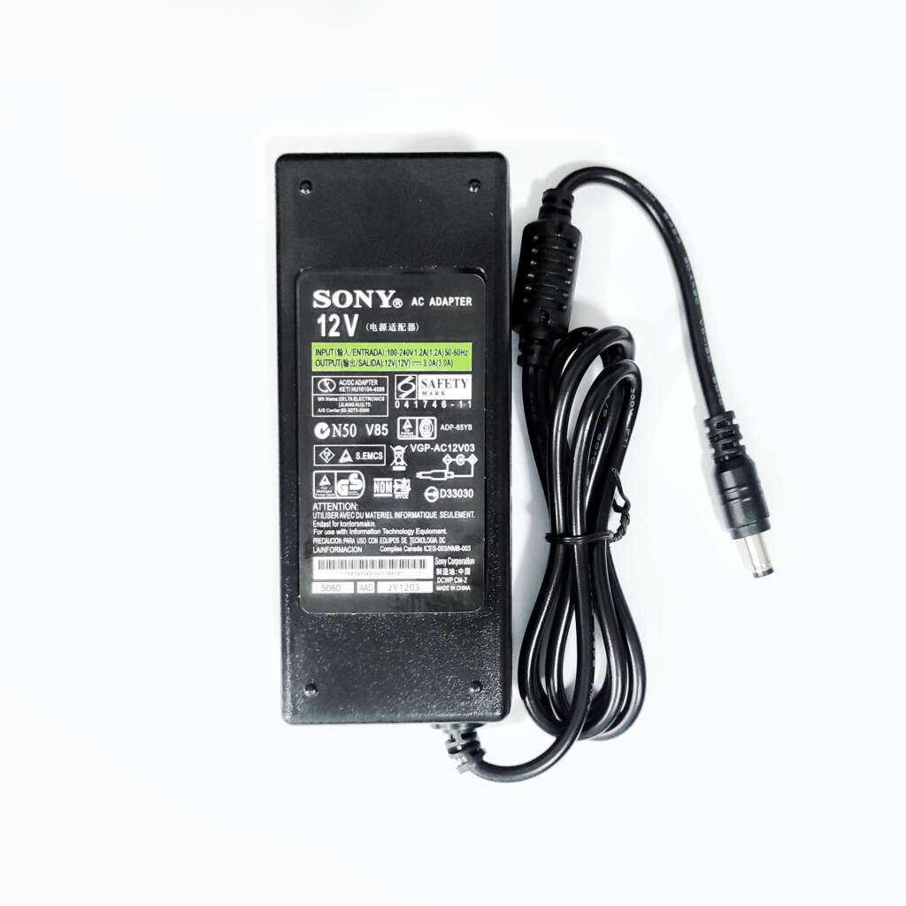 SONY Adapter 12V 3A with Single Jack (5.5x2.5mm) | Makers Electronics