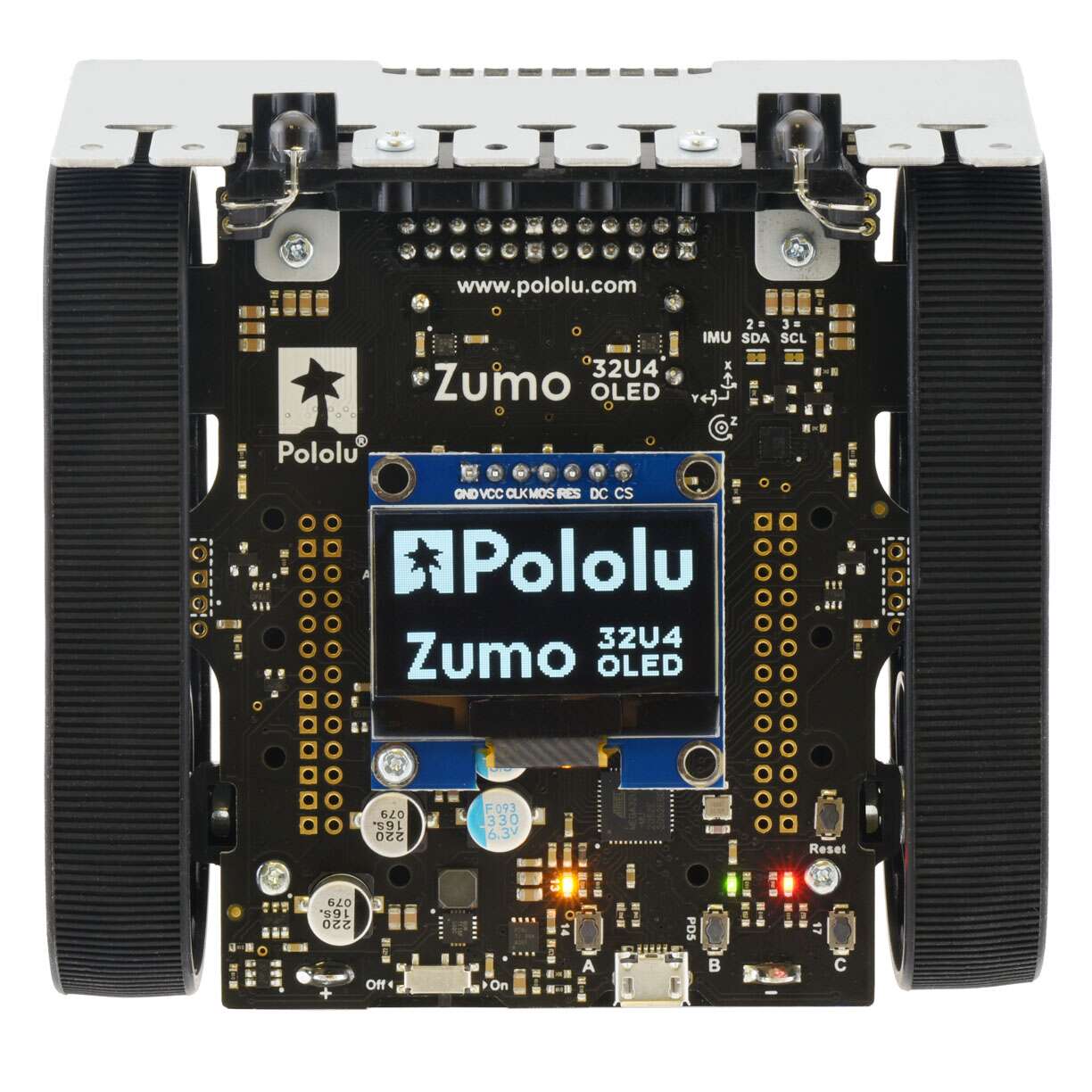 Zumo 32U4 OLED Robot (Assembled with 100:1 HP Motors) | Makers Electronics