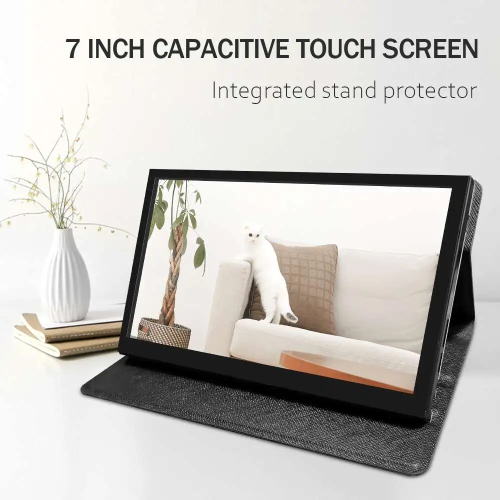 LCD 7 Inch HDMI Touchscreen 1024x600 with Portable Case and Internal ...