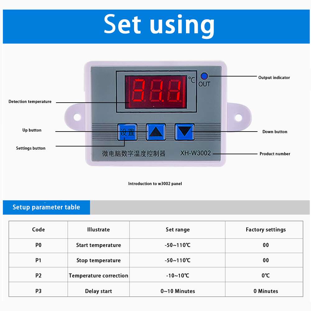 XH-W3002 12VDC 120W Digital Temperature Controller | Makers Electronics
