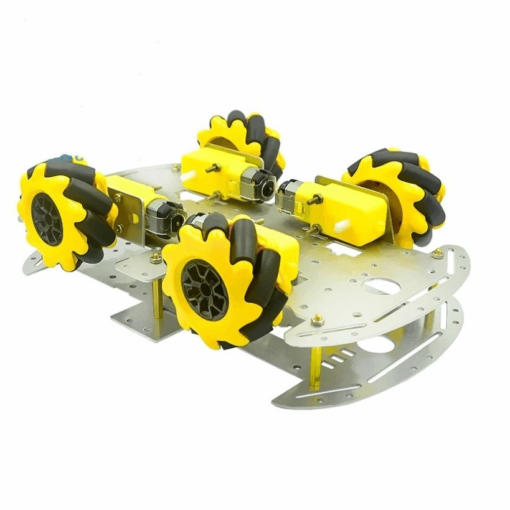 Metal Platform with 4 DC Geared Motor & 4 Omni Wheel | Makers Electronics