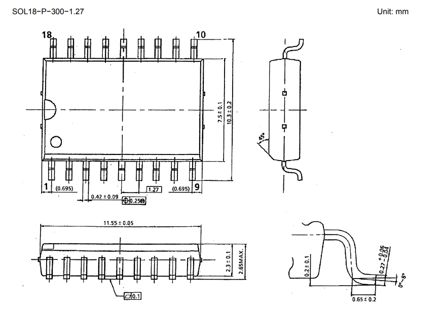 ULN2804 Darlington Transistor Array SMD IC SOP-18-300mil