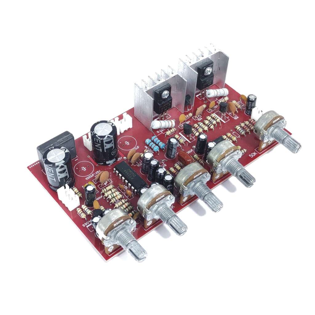 Mono Audio Amplifier Board 18VAC, 30W with Echo, Bass Treble Mic Volume Control | Makers Electronics