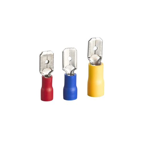 Insulated Male Blade Crimp Terminal 10Pcs