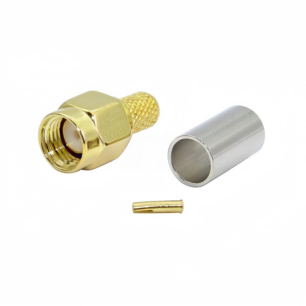 SMA Straight Crimp Male Plug Connector J3 for Cable RG58/RG142/LMR195 ...