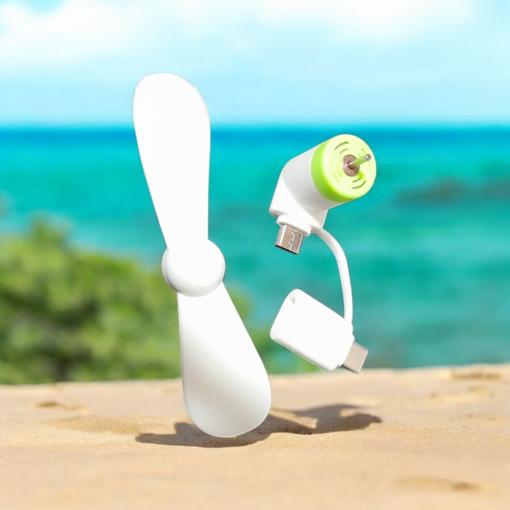 Mini USB Fan with Type-C & Micro USB | Makers Electronics