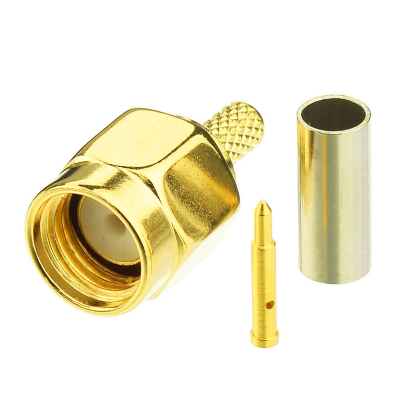 SMA Straight Crimp Male Plug Connector J1.5 for Cable RG174/RG316 ...