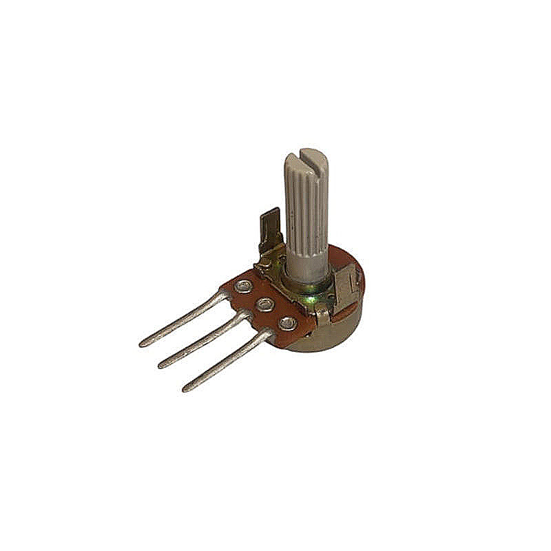 Metal Potentiometer 500Ω 3Pin Plastic Shaft 20mm