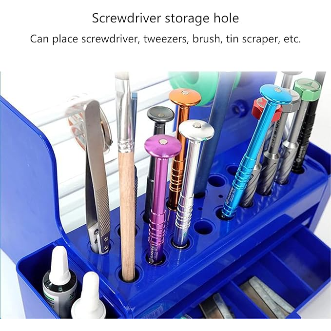 Multifunctional Repair Tool Plastic Storage Box 9808 (Blue)