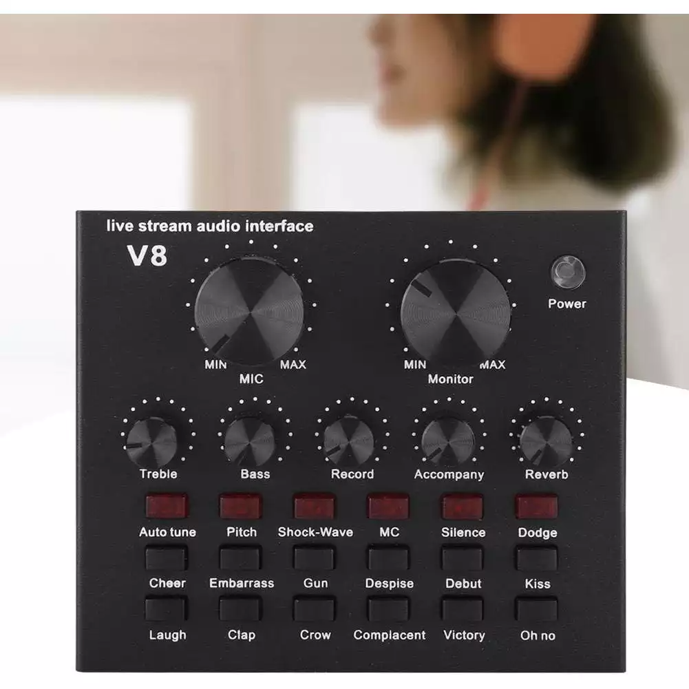 Streamer Microphone Live Sound Card 8V | Makers Electronics