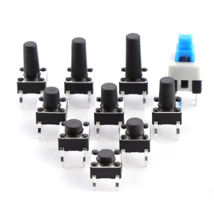 Tactile Push Button Kit 10 Values 6x6mm 180 PCS