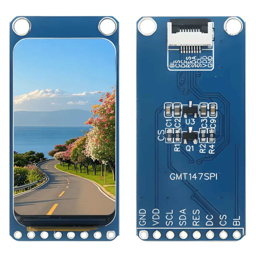TFT LCD Display 1.47 ST7789 SPI 8 Pin ″ 172x320mm - Unsoldered