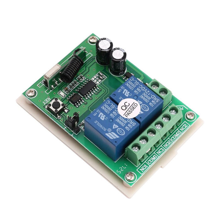 AC DC 12V-220VAC RF Wireless Relay Control Switch 2CH 433MHZ with Remote
