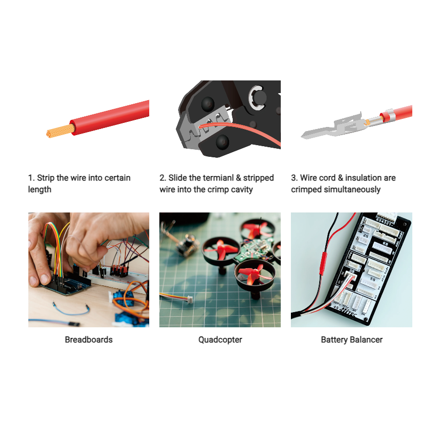 SN-2549 XH2.54 & JST Terminals Crimping Tool 0.08-1mm² | Makers Electronics