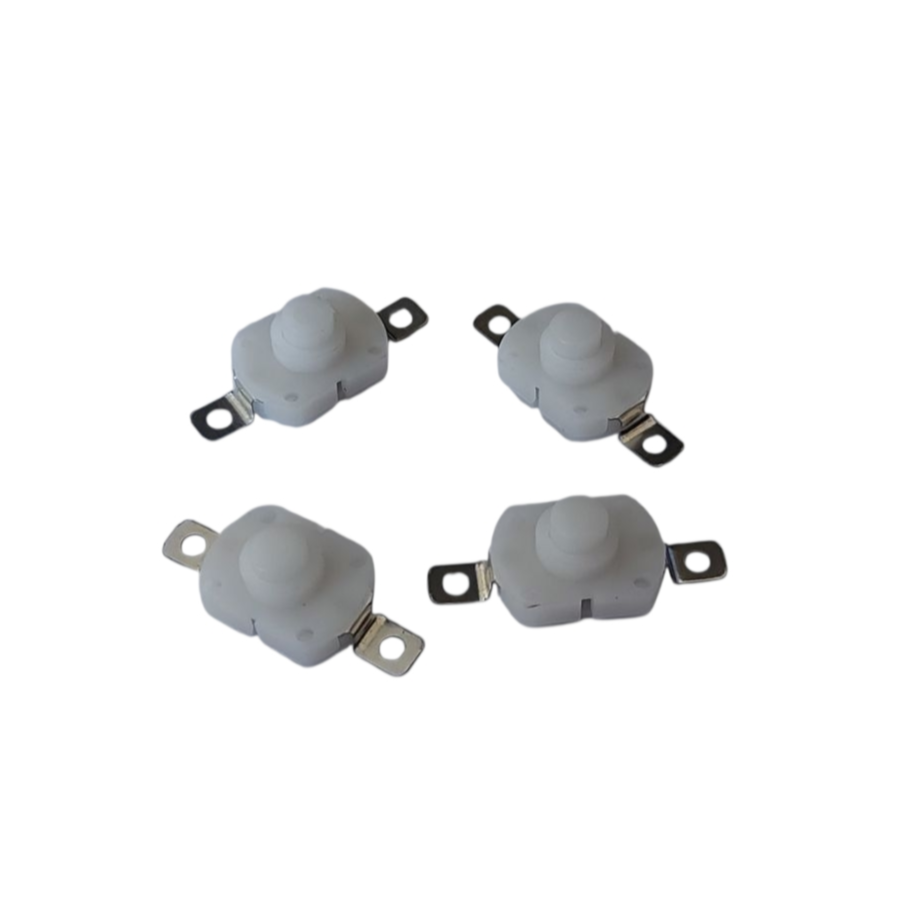 LED Flashlight ON-OFF Switch Push Button 12x15mm 2 Pin 4 Pcs