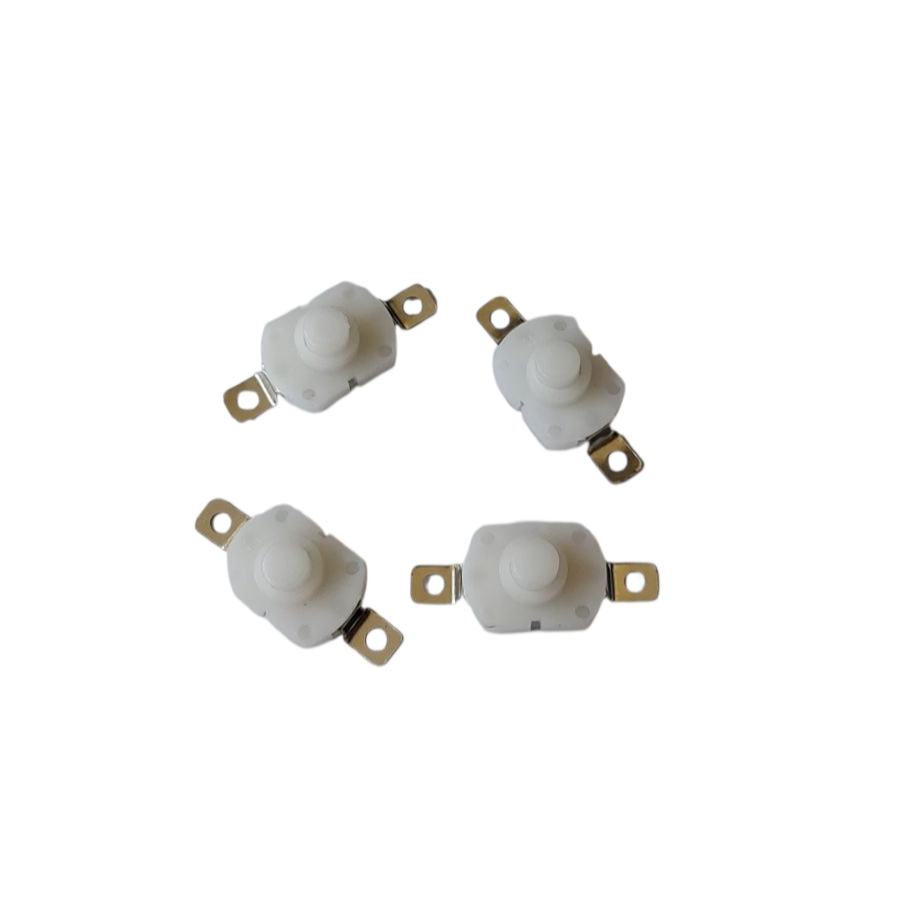 LED Flashlight ON-OFF Switch Push Button 12x15mm 2 Pin 4 Pcs