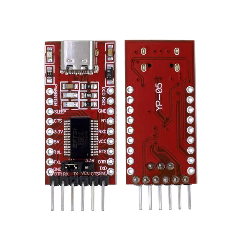 USB to TTL FTDI Board Module Switchable 3.3V/5V with USB Type-C