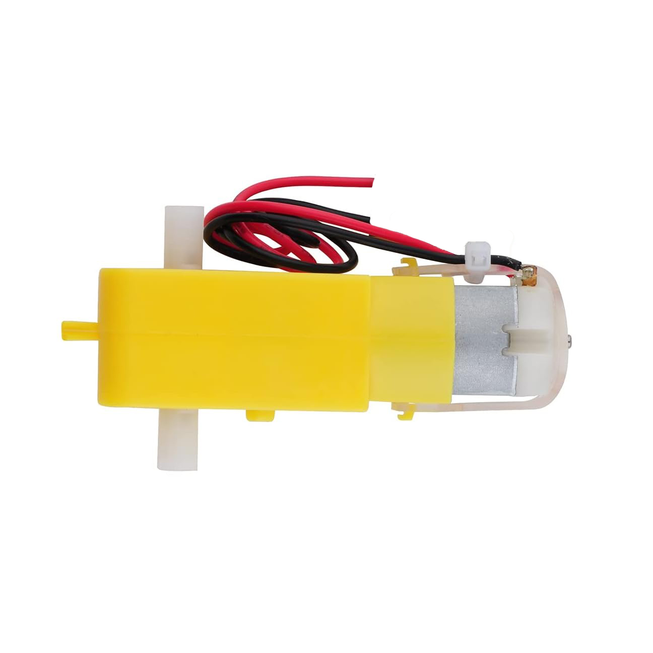 DC Geared Wired Motor Dual Shaft 3:12VDC 450 rpm with Wheel (D:65mm X W ...