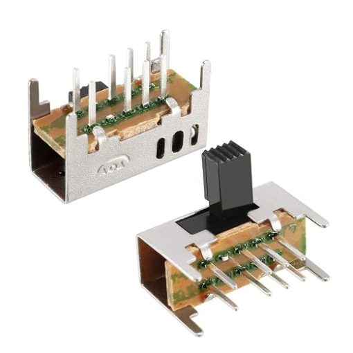 Slide Switch Right-Angle SPDT For PCB 3 Position 8 Pin