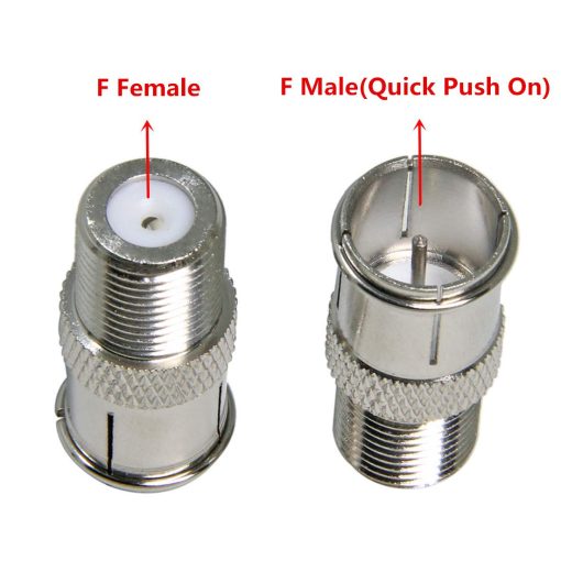 F-Type Male to F-Type Female Connector on Coax cables