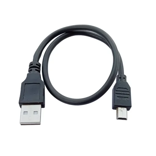 Male Type‑A To Male Mini-B USB Cable For Arduino Nano Black 30cm