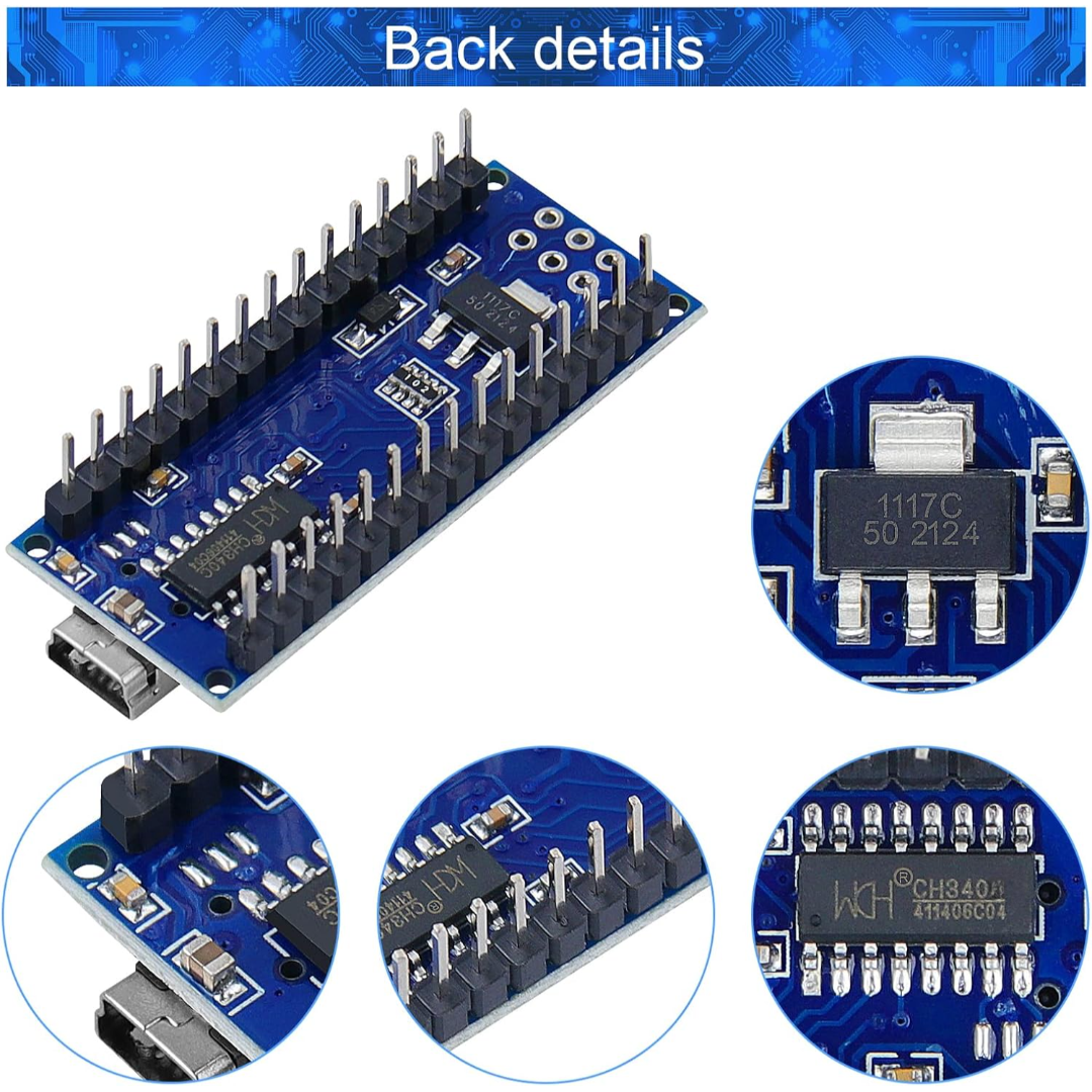 Arduino Nano Atmega328PU-TH with CH340G Uploader - Mini USB