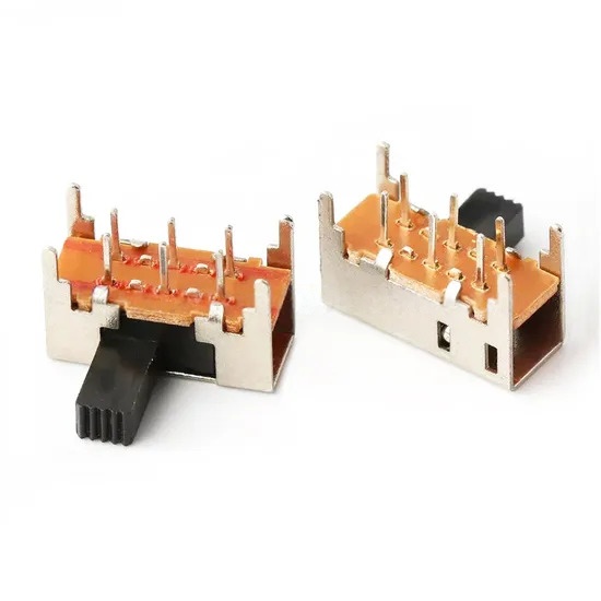 Slide Switch Right-Angle SPDT For PCB 2 Position 6 Pin