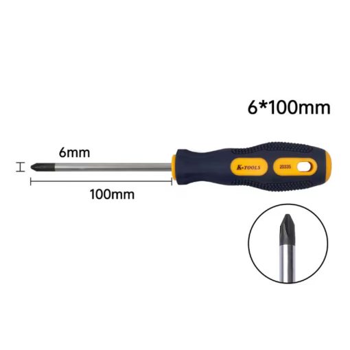 Magnetic Screwdriver Cross Phillips Tip 6mm x 100mm