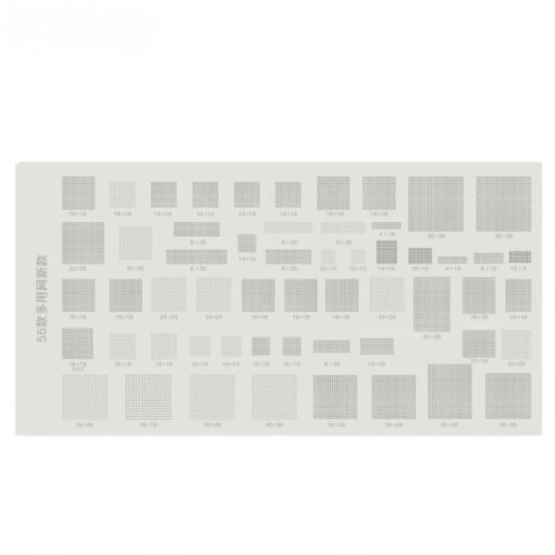 Universal BGA Reballing Stencil Plate 55 in 1