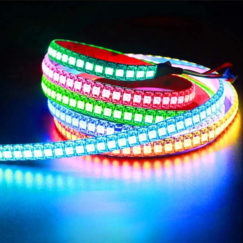 WS2812 Addressable RGB WaterProof LED Strip 60LED/m DC5V 10mm IP65 ...