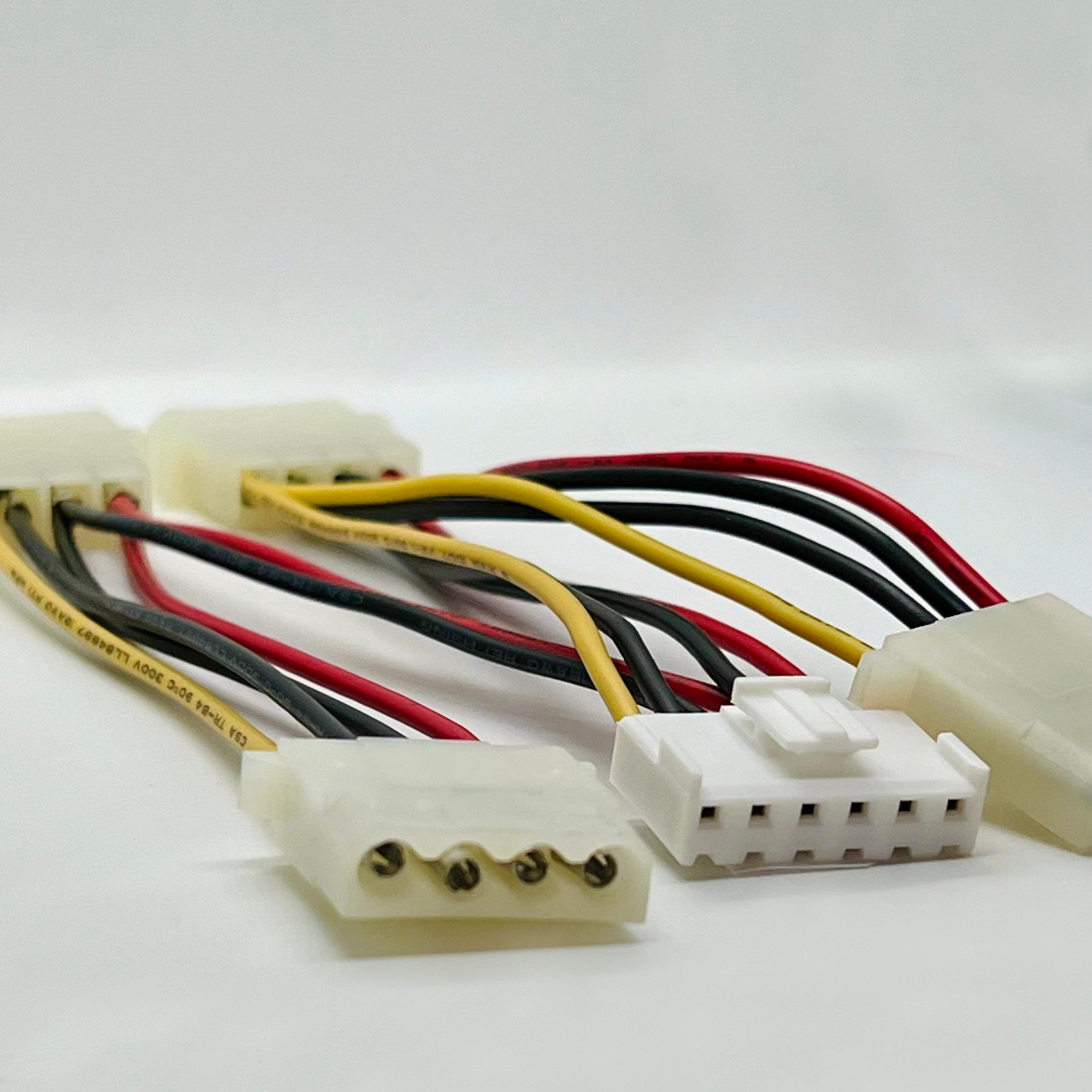 Molex Extension Cable 2x Male to 2x Female to JST 3.96mm 6Pin Connector