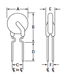 RXEF050 PTC Resettable Fuse 72V 500mA Through Hole