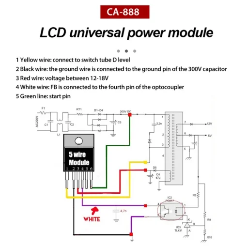 CA-888 Power Supply Module FOR LED LCD TV