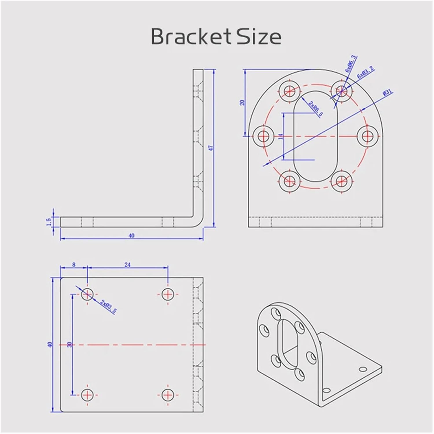 JGB37-520 Gear Motor Bracket